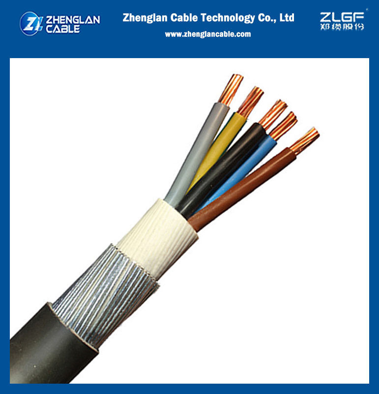 5 çekirdek çelik tel zırhlı kablo bakır Cu XLPE PVC SWA PVC 0.6/1kV IEC ...